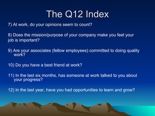 The Gallup Q12 | PPT