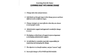 Understanding and Manageing Change: A Board Game Simulation | PPT