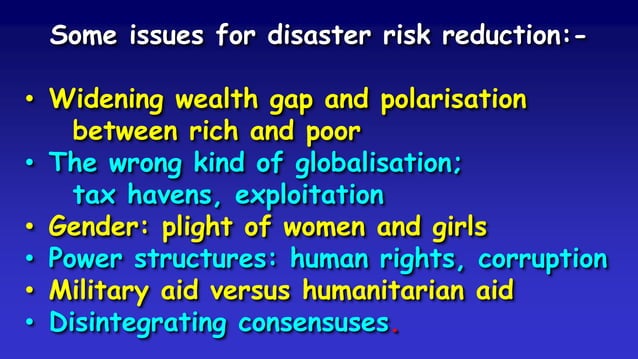 New Directions in Disaster Risk Reduction | PPT
