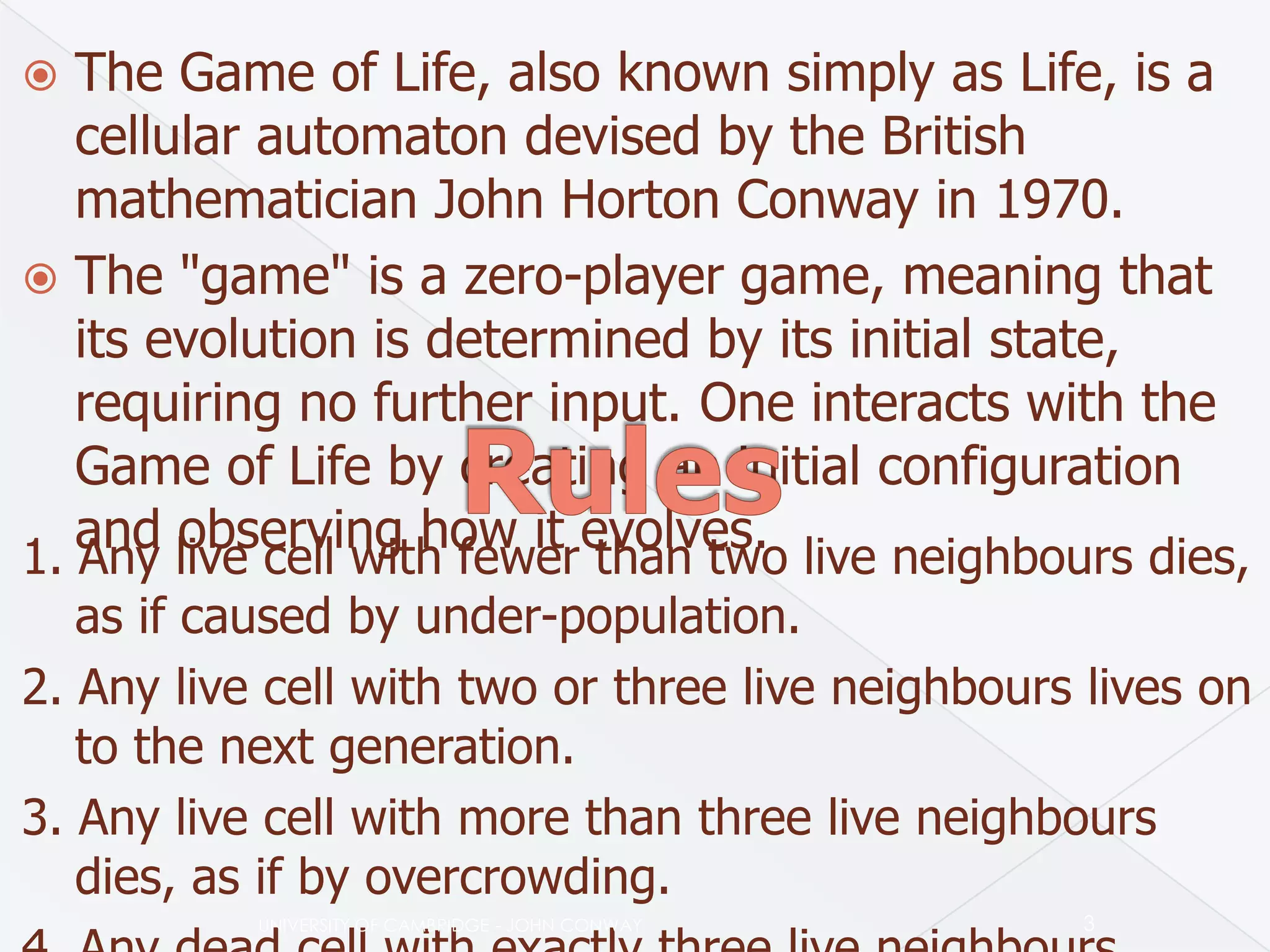 The game of life | PPTX
