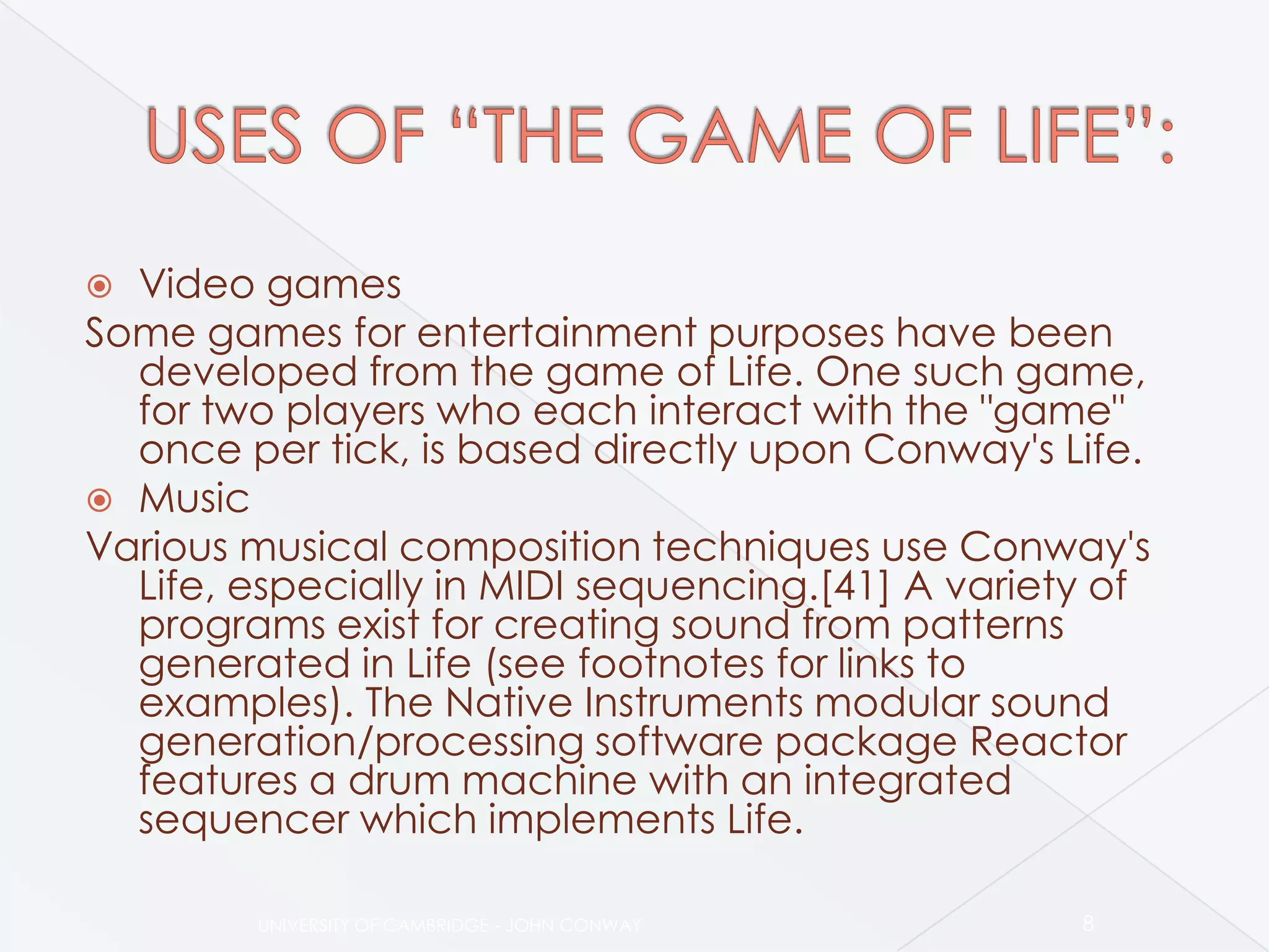 The game of life | PPTX