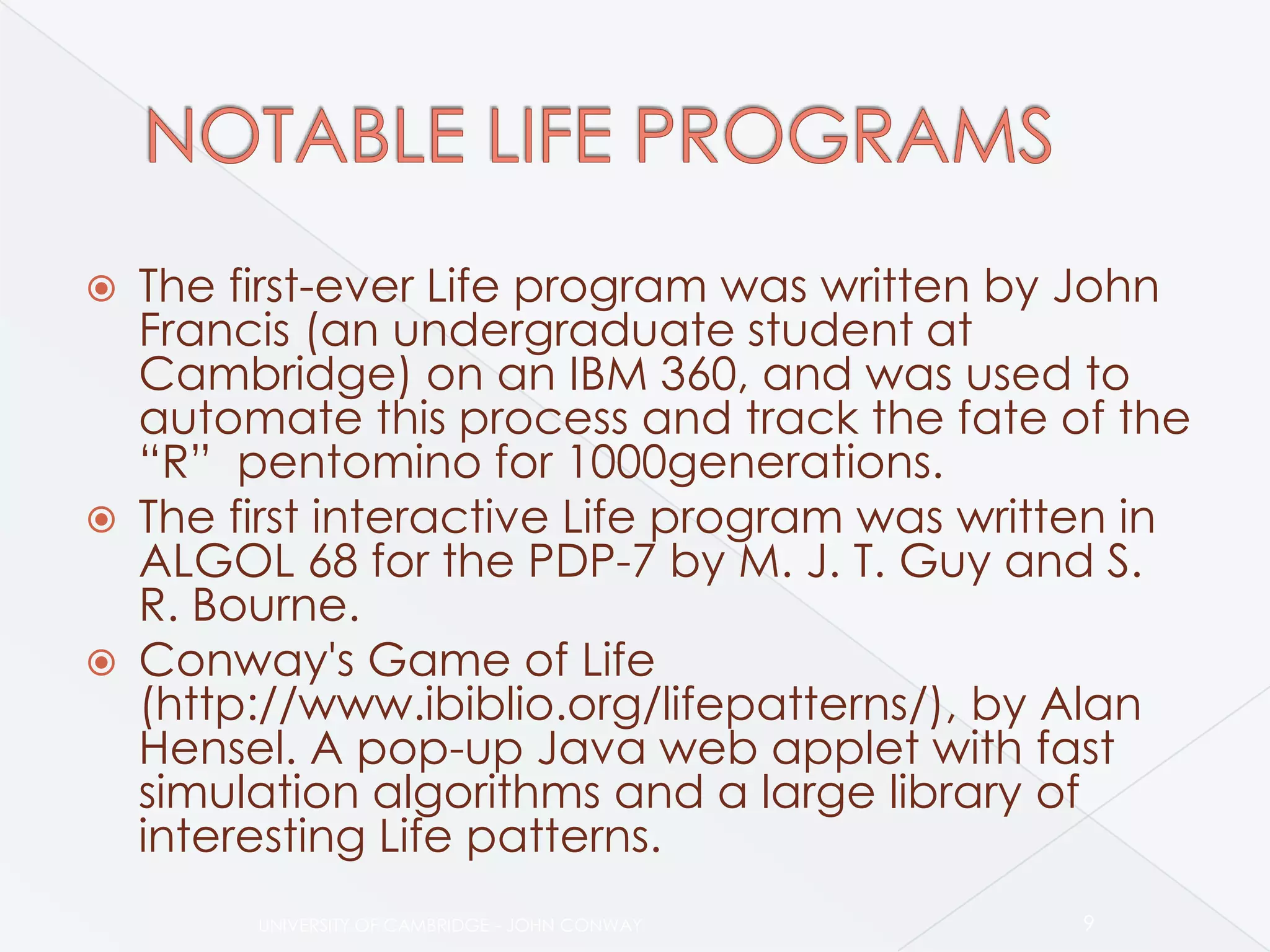 The game of life | PPTX