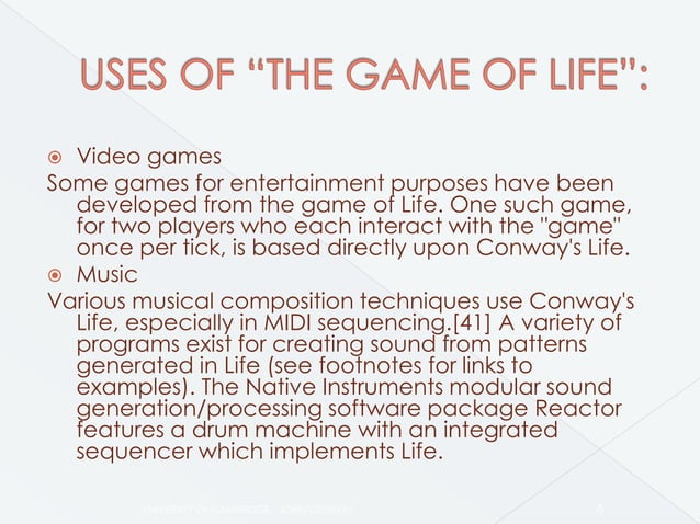 The game of life | PPTX
