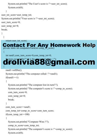 The game of Pig is a simple two-player dice game in which the first .pdf