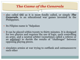 The game of the generals' story | PPTX