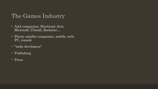 ReDI School of Digital Integration #3 TechTalk // The Gaming Industry | PDF