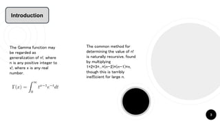 The gamma function | PPTX