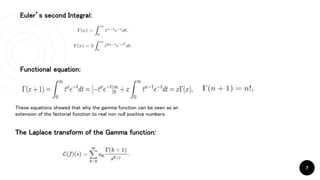 The gamma function | PPTX