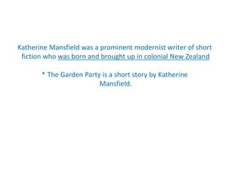 The garden party | PPTX