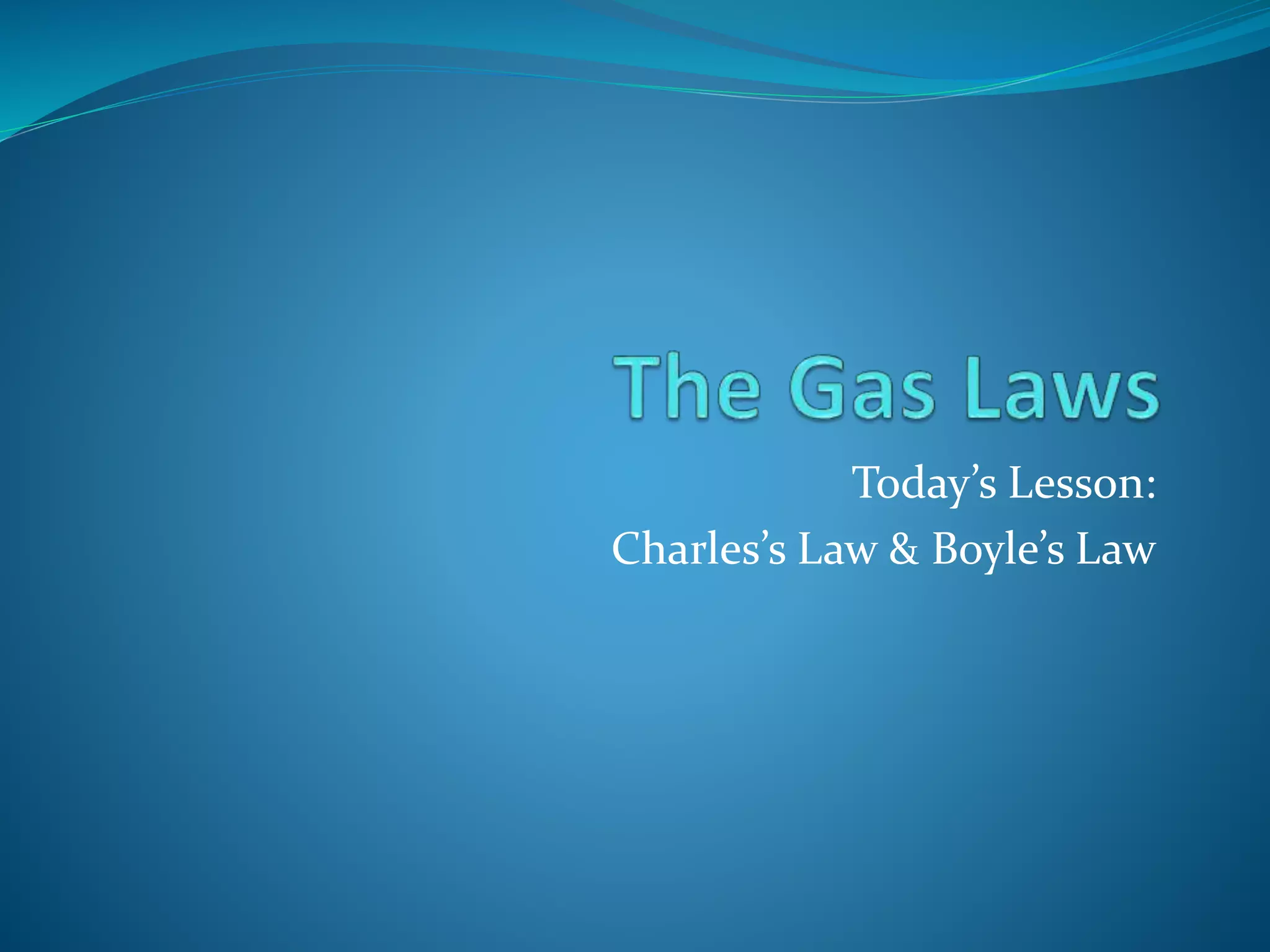 The gas laws | PPT