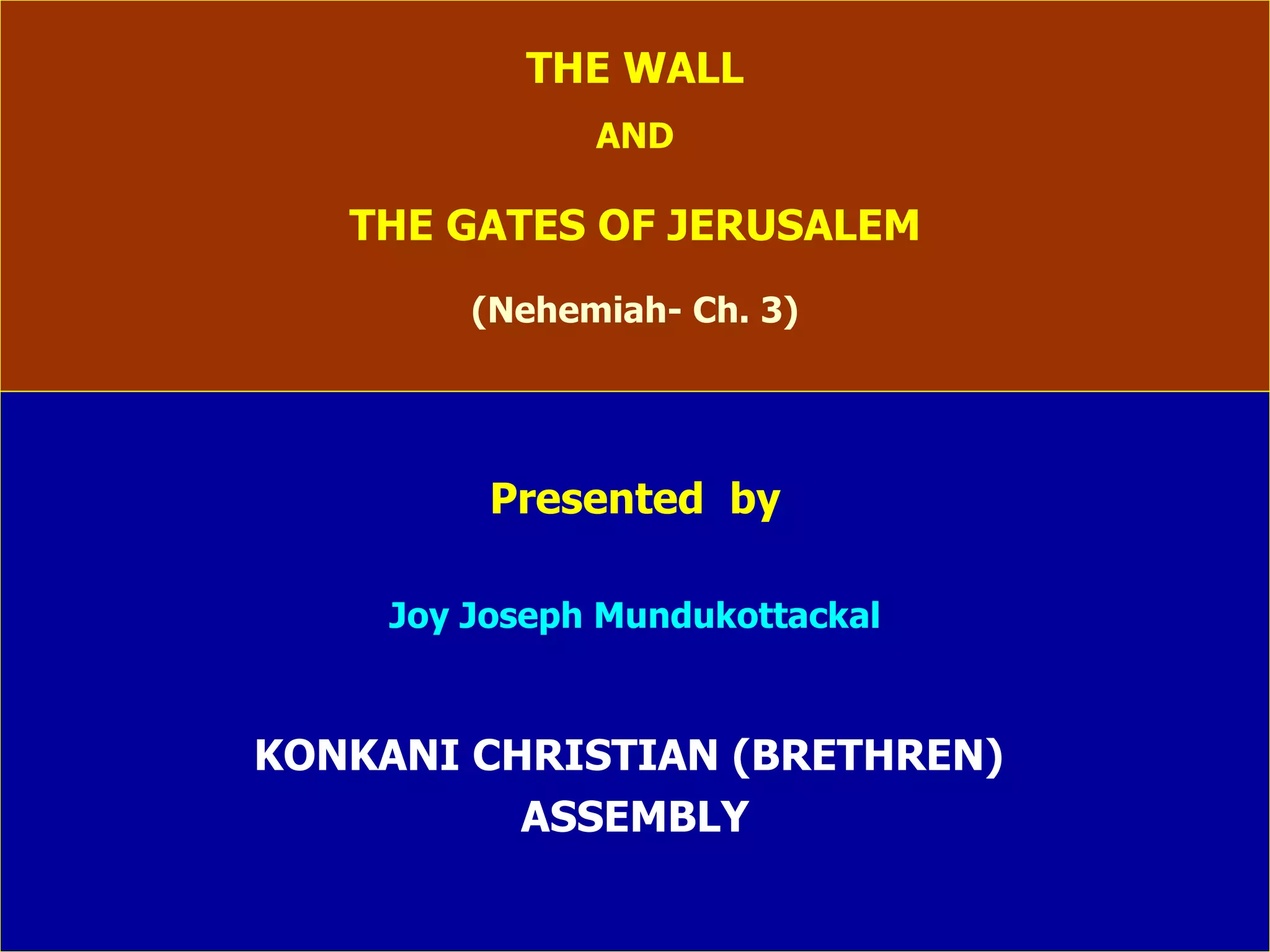 The Gates Of Jerusalem | PPT