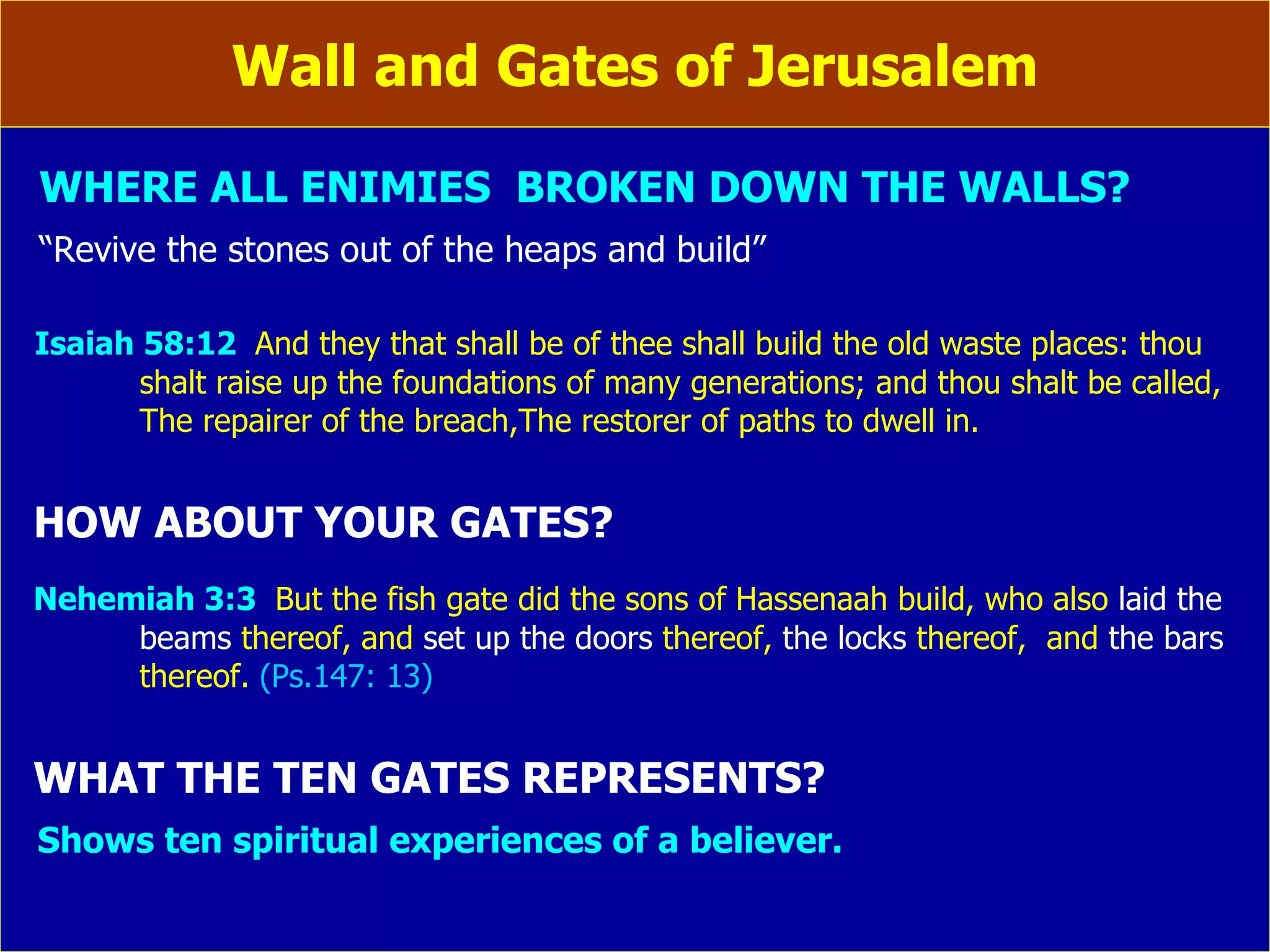The Gates Of Jerusalem | PPT