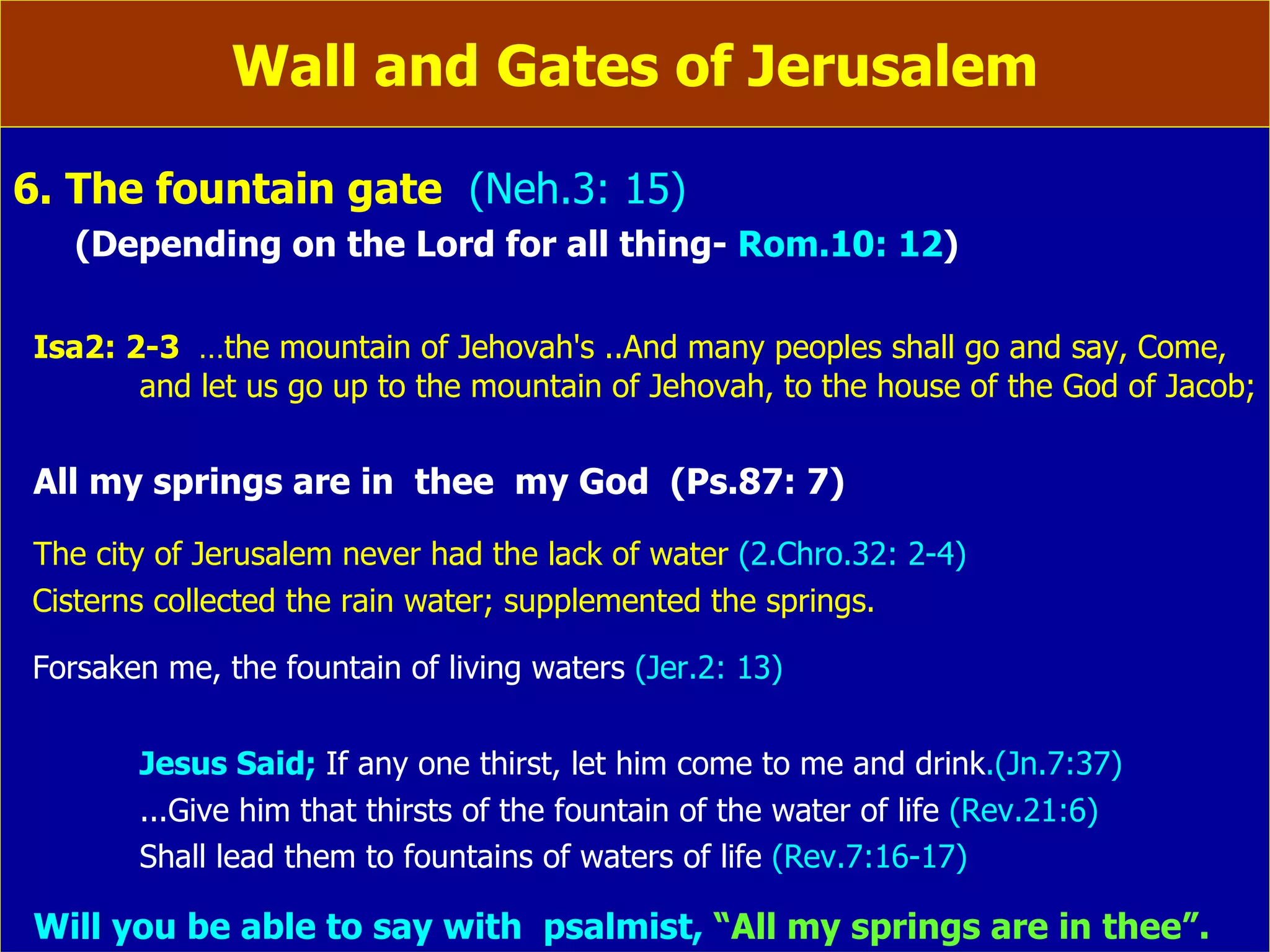 The Gates Of Jerusalem | PPT
