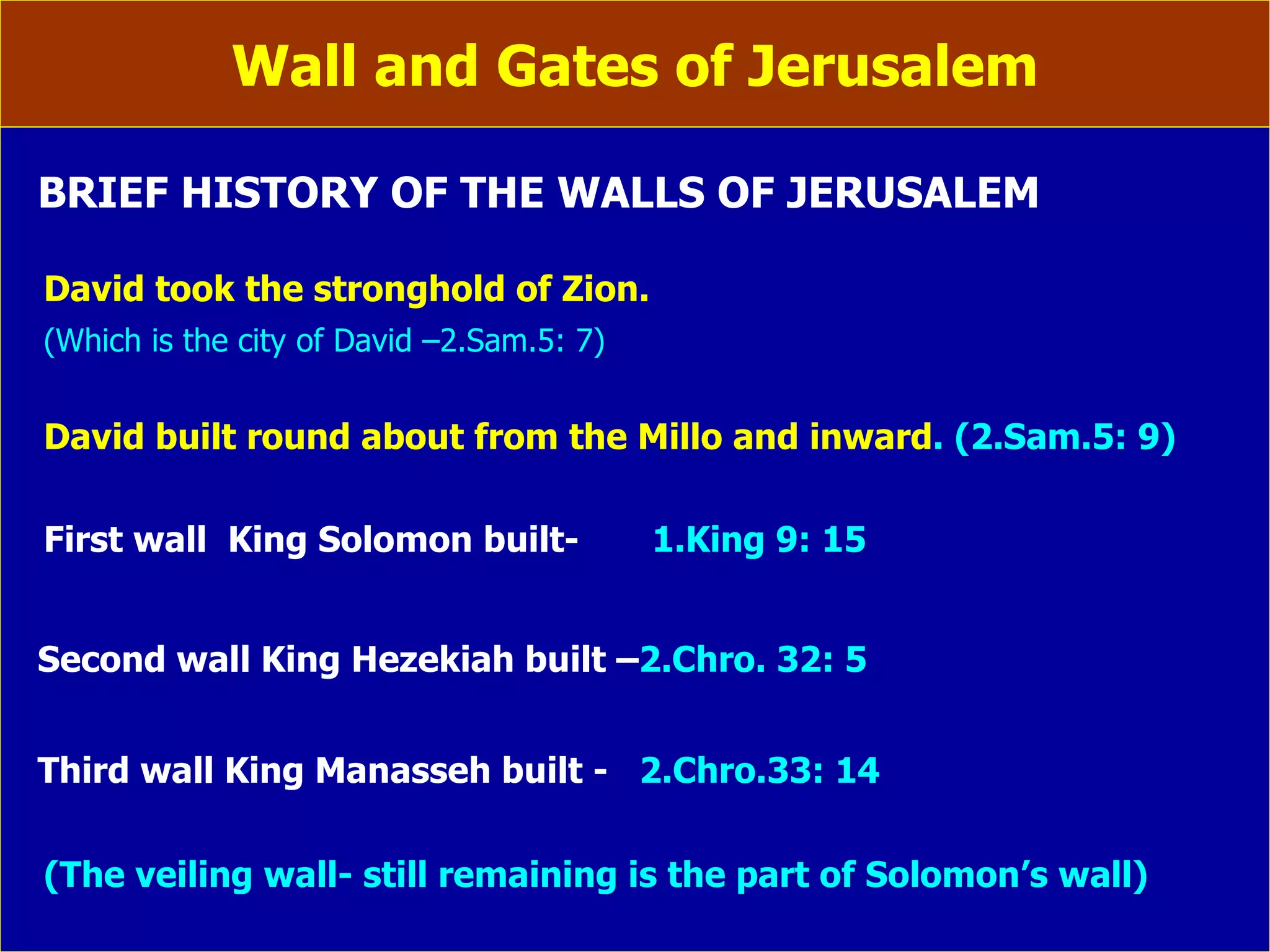 The Gates Of Jerusalem | PPT