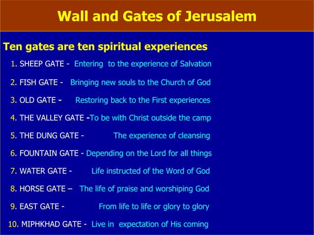 The Gates Of Jerusalem | PPT