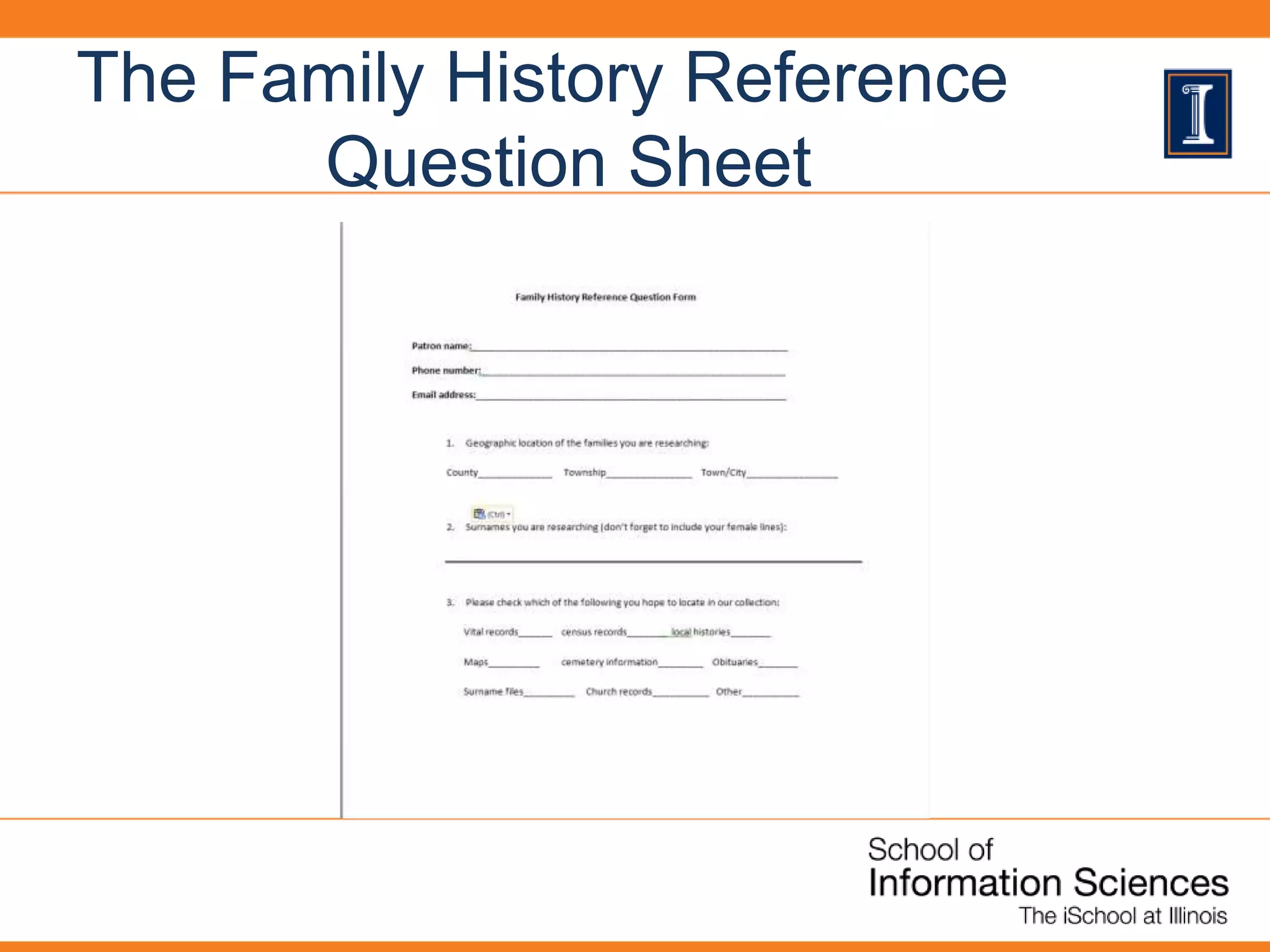 The Genealogical Reference Interview | PPTX