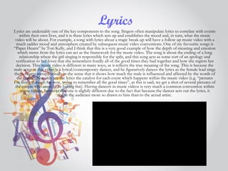 The General Conventions of Music Videos | PPT