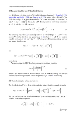 Thegeneralizedinverse weibulldistribution .... | PDF