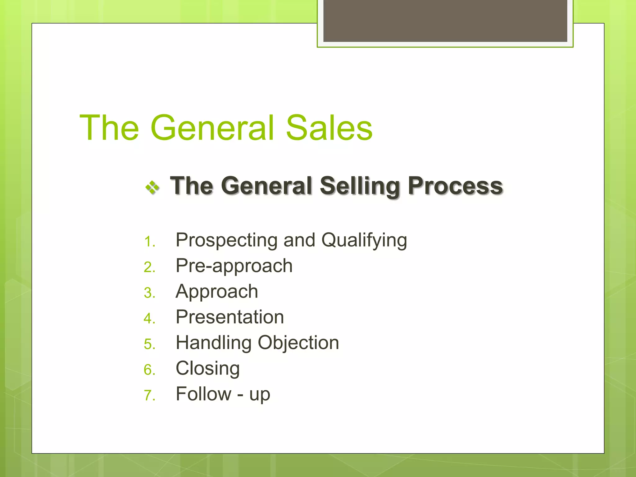 The general sales | PPTX