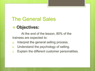 The general sales | PPTX