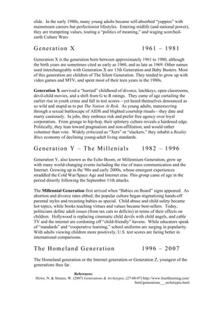 The Generational Progression | DOC