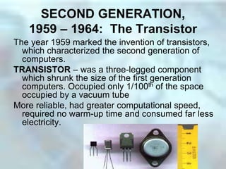 The generation of computers ict | PPT