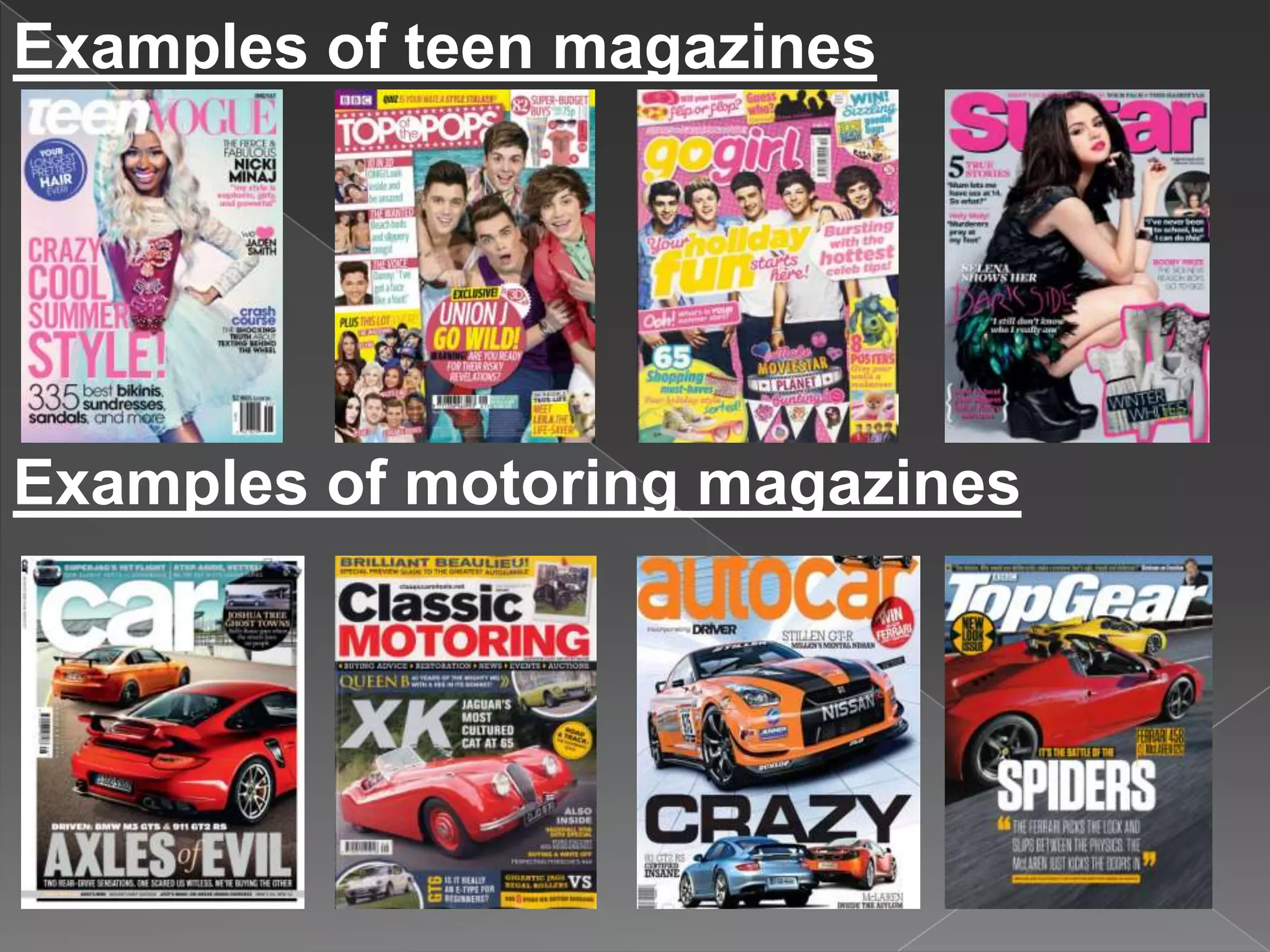 The generic conventions of a magazine | PPT