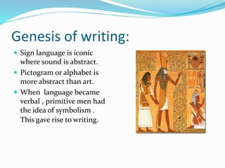 genesis of language and civilization | PPTX