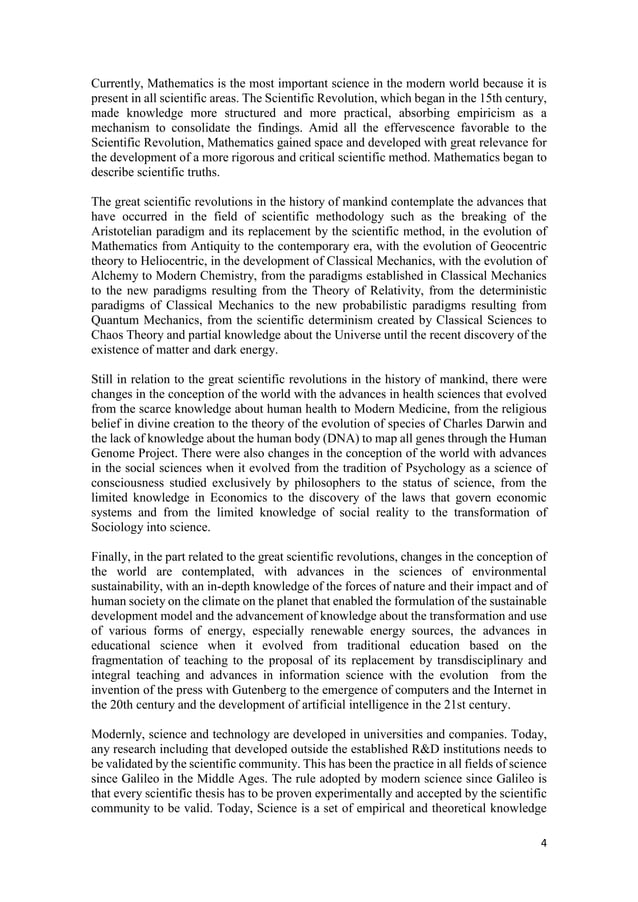 THE GENESIS OF SCIENCE AND ITS EVOLUTION THROUGHOUT HISTORY | PDF