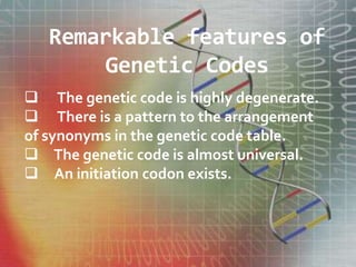 The genetic code | PPTX | Programming Languages | Computing