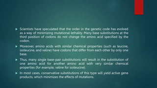 THE GENETIC CODE.pptx | Chemistry | Science