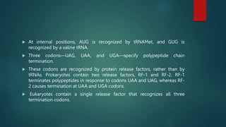 THE GENETIC CODE.pptx | Chemistry | Science