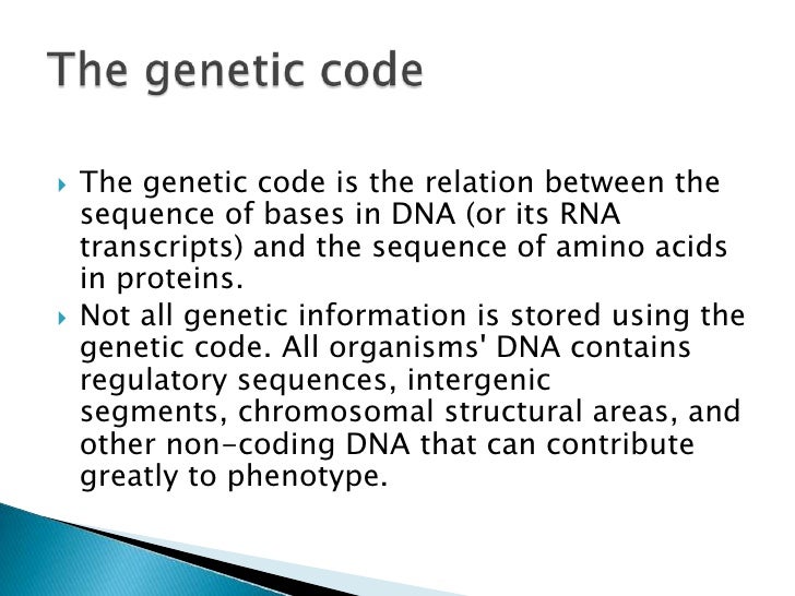 The Genetic Code
