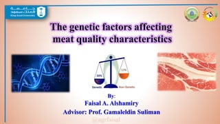 The Genetic Factors Affecting Meat Quality Characteristics Pdf