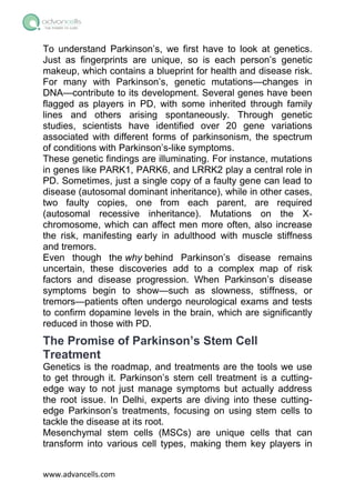 Hope for Parkinson’s: How Stem Cells Transform Treatment | PDF