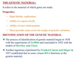 THE GENETIC MATERIAL | PDF