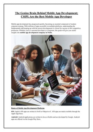 The Genius Brain Behind Mobile App Development CSIPL Are the Best Mobile App Developer.pdf