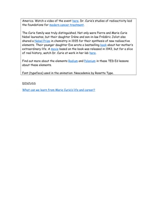 The genius of Marie Curie | PDF