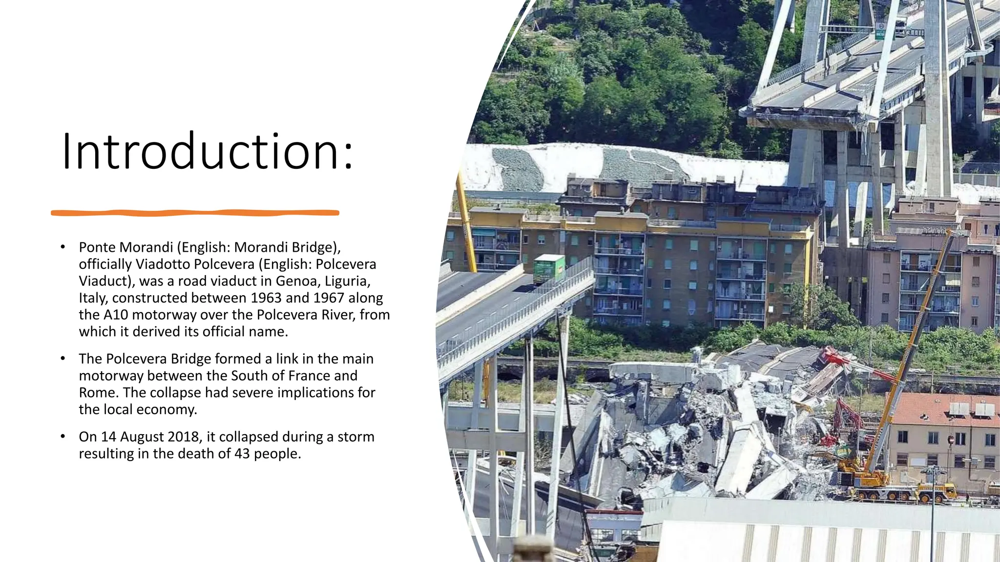 Case Study on The Genoa Bridge Collapse in Italy | PPTX