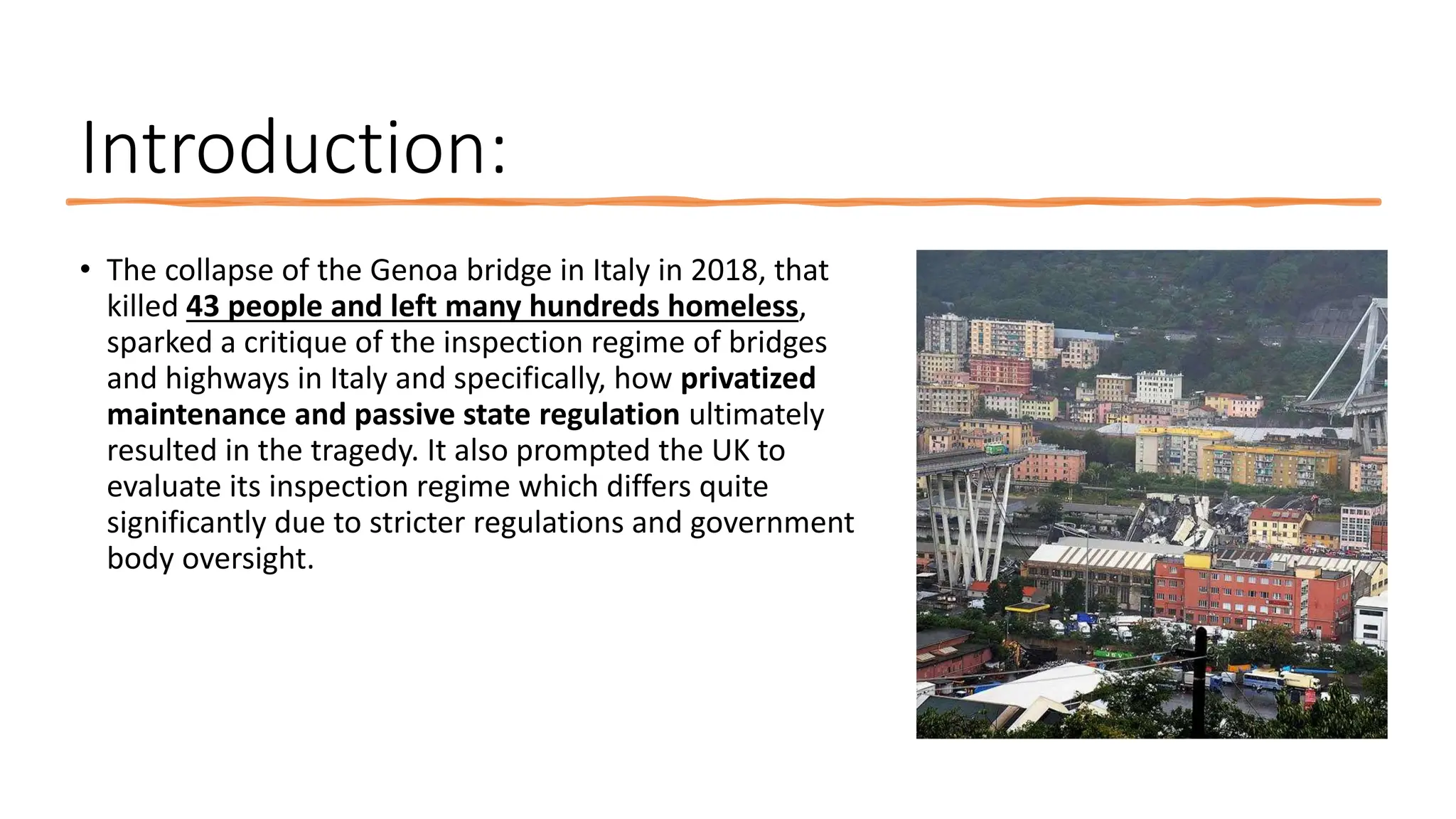 Case Study on The Genoa Bridge Collapse in Italy | PPTX