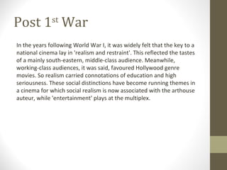 British Realism - Post War Britain | PPT | Documentary | Genres