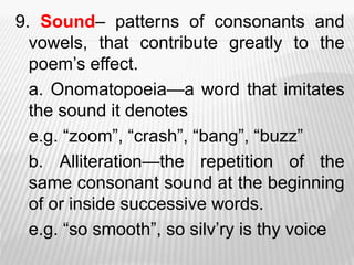 The genres and their elements | PPTX