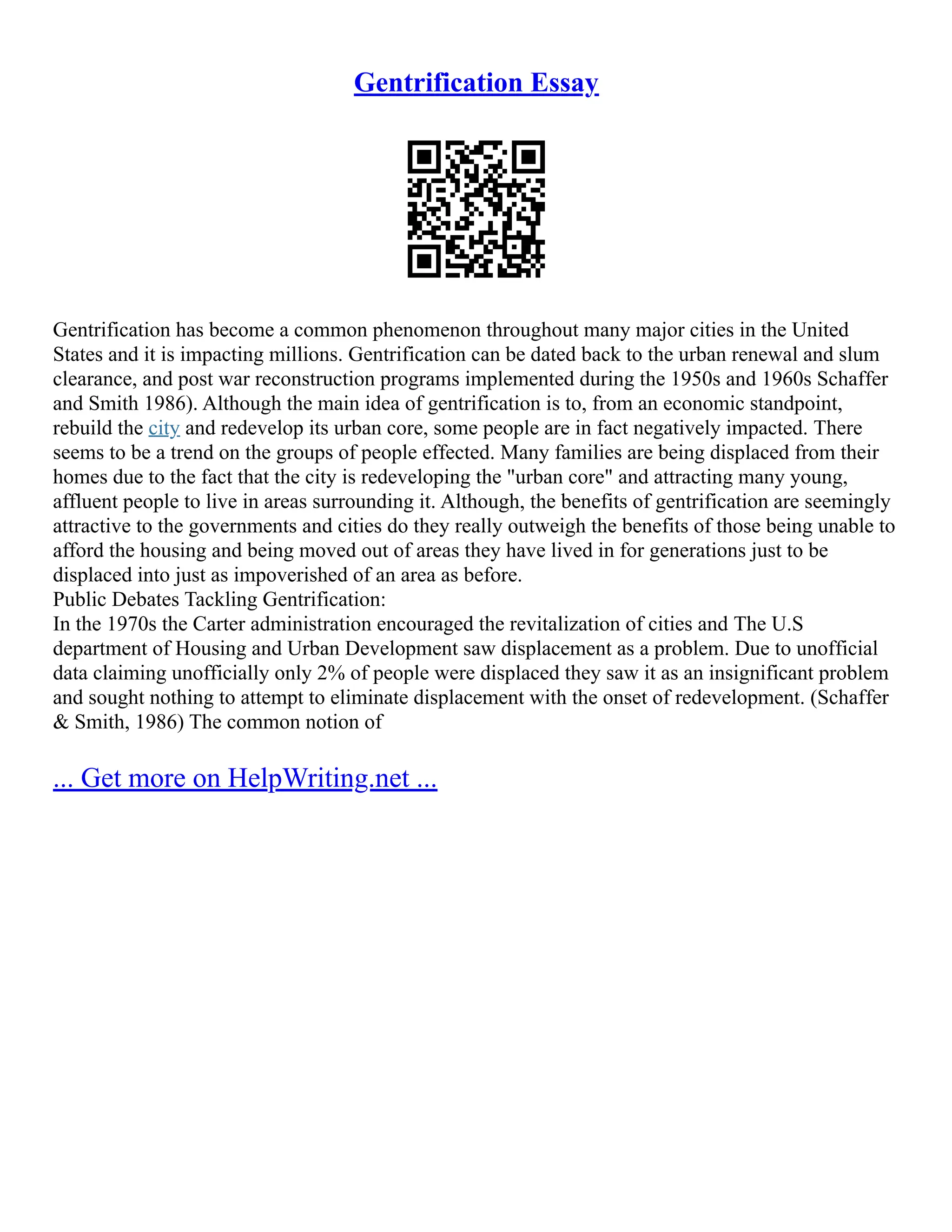 The Gentrification Process | PDF