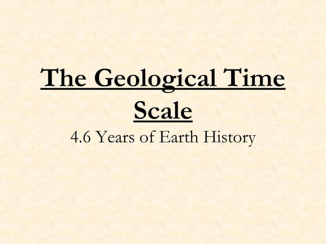The geological time scale | PPT