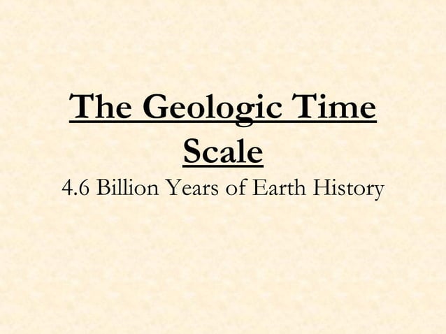 The geological time scale | PPT