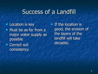 The Geology of Landfills | PPT | Geology | Science