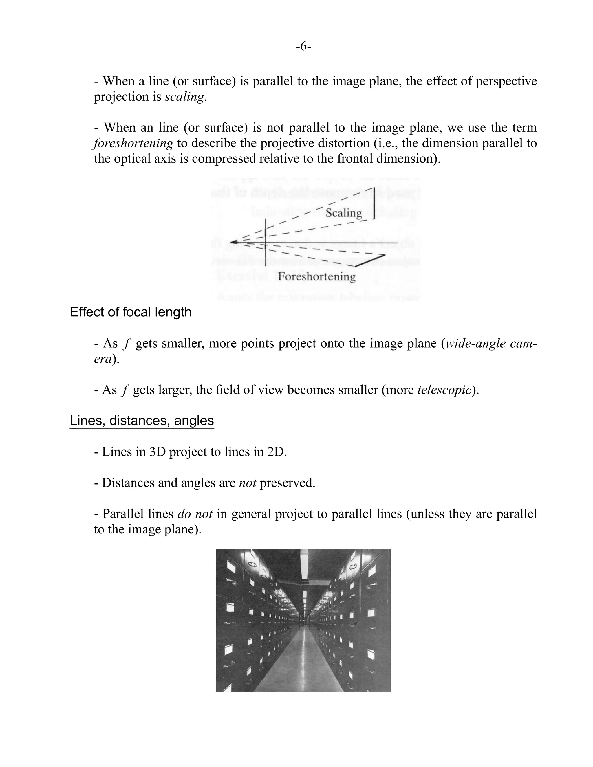 The geometry of perspective projection | PDF