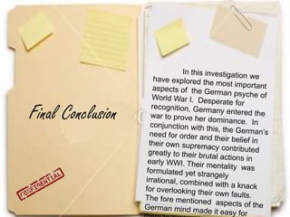 The German Psyche | PPT