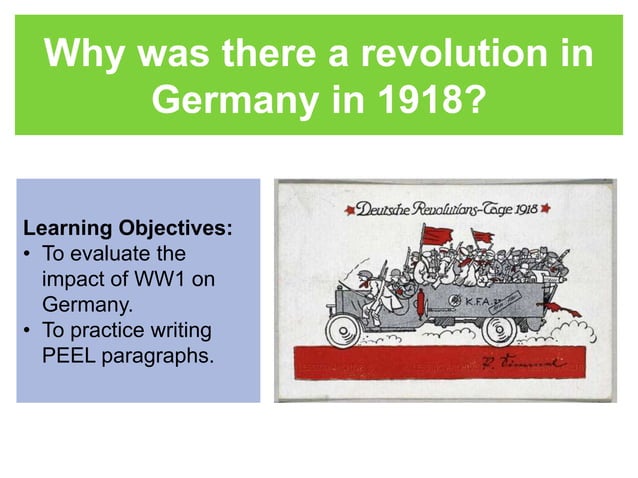The German Revolution 1918 | PPTX | Death, Injury, or Military Conflict | Sensitive Topics