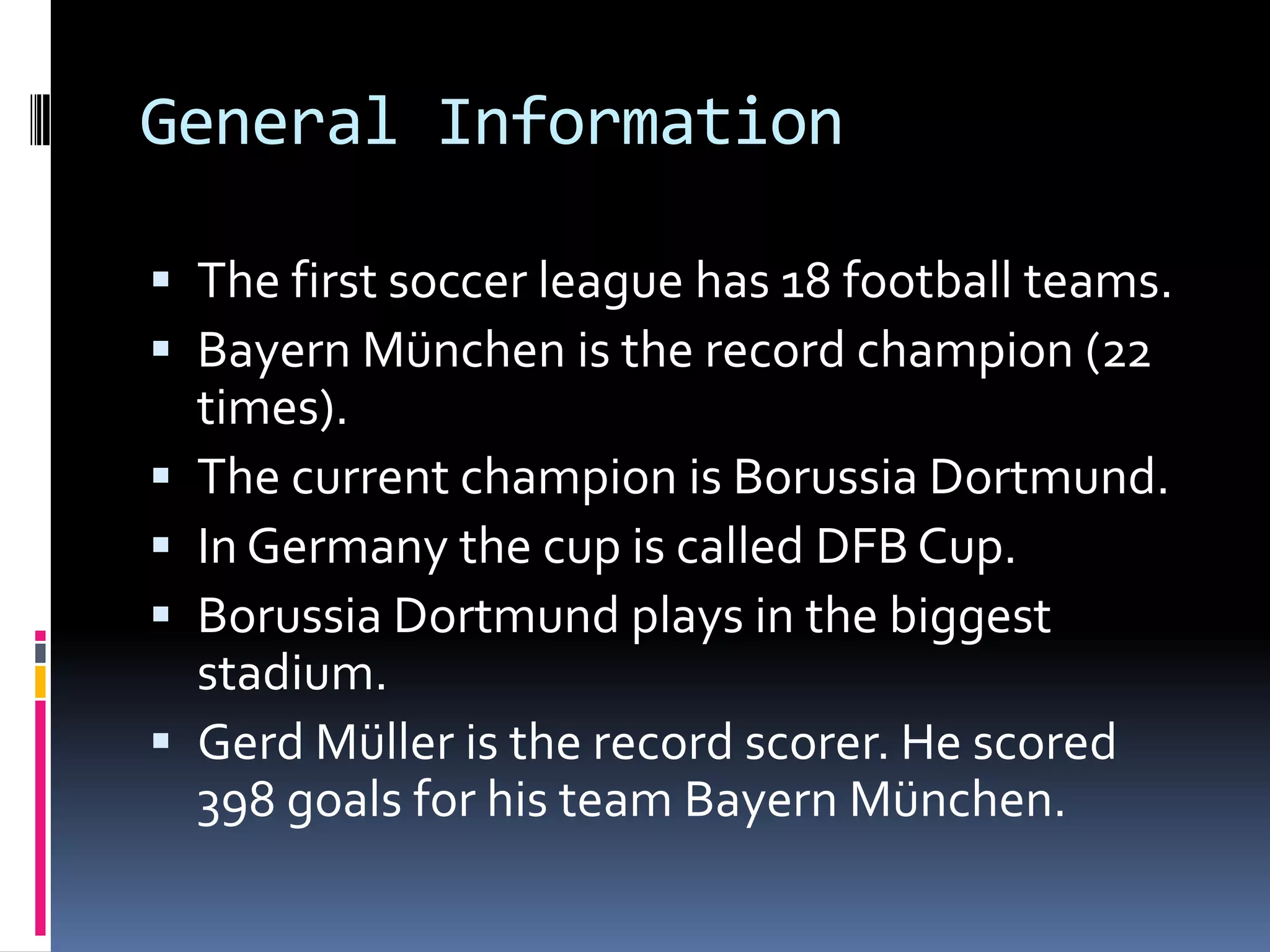 The german soccer league | PPTX | Soccer | Sports
